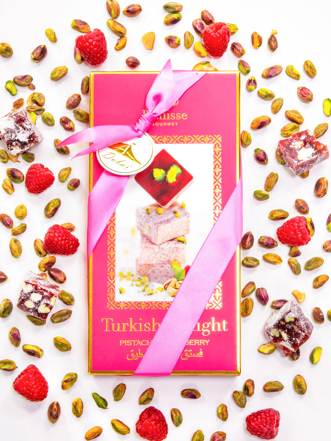 Turkish Delight – Pistachio Raspberry – 10 pcs – Dellisse Gourmet
